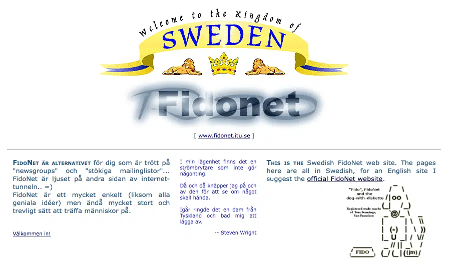 Fidonet gör det smidigt att BBS:a | Internetmuseum