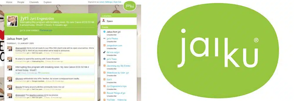 Mikrobloggen Jaiku är först | Internetmuseum