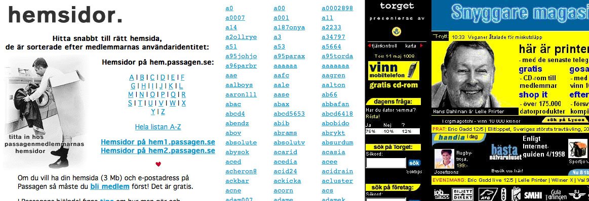 Svenskarnas tidiga personliga hemsidor | Internetmuseum